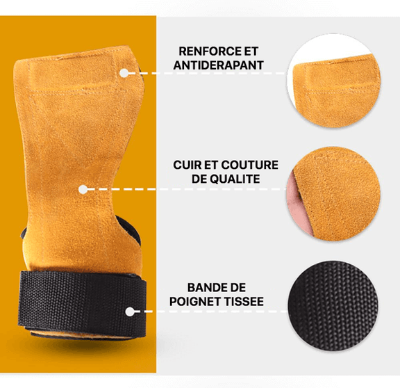 Manique CrossFit en Cuir sans trou "WOD" – Zetafit